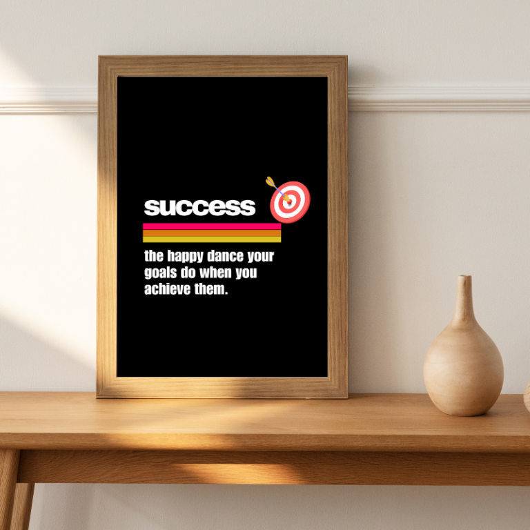 Motivational Success Theme Desk Frame - Style Noosh